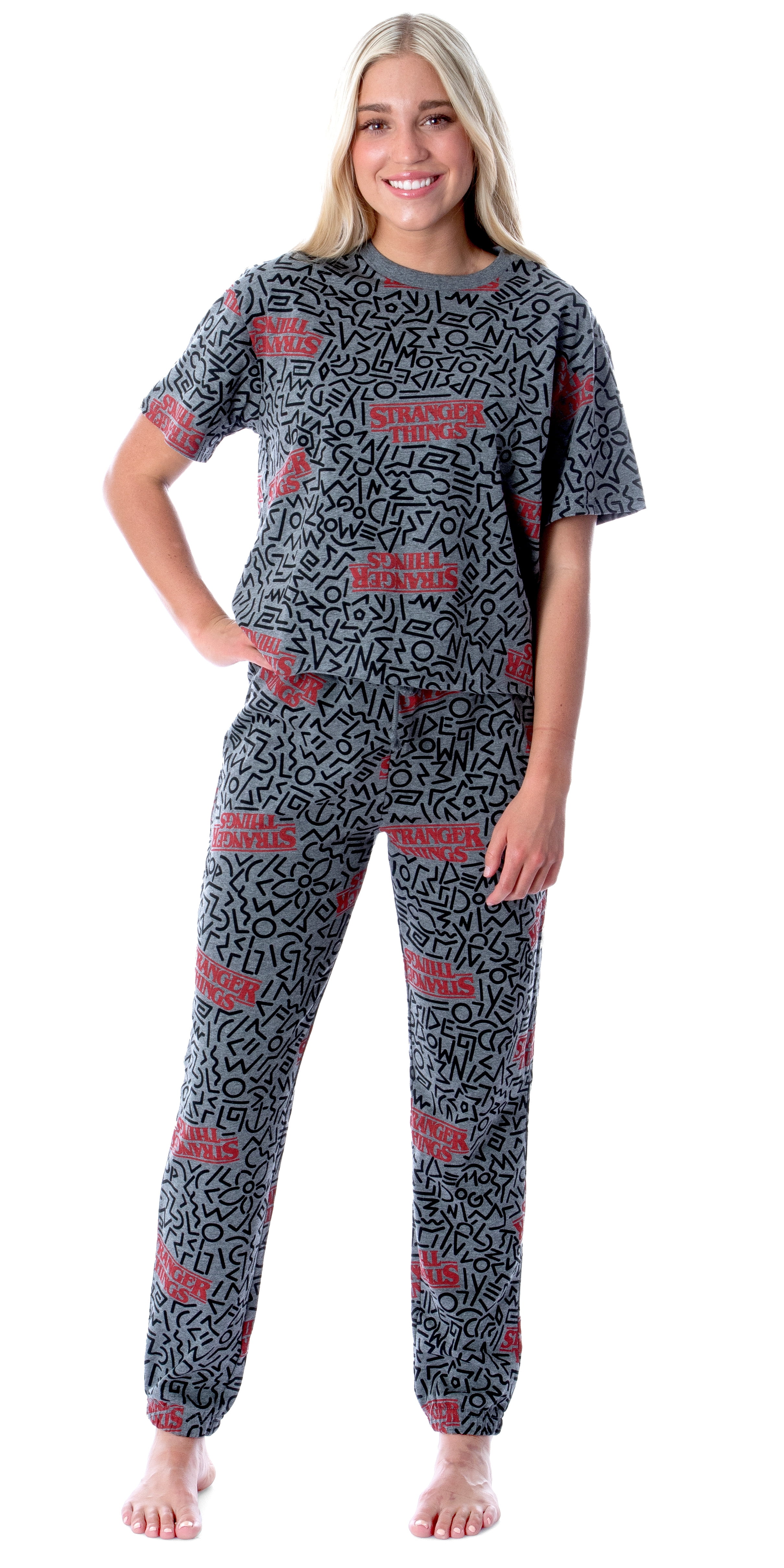 Stranger Things Women's Skimmer Shirt And Jogger Pants Matching 2 Piece ...