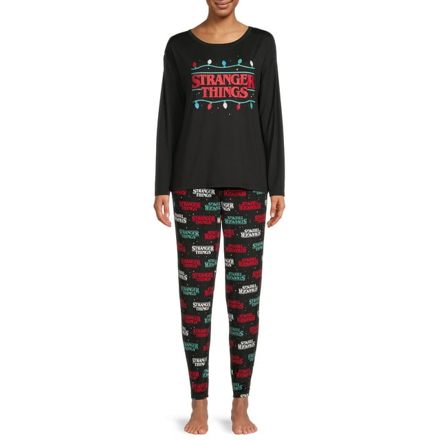 Stranger Things Women's and Women's Plus Long Sleeve Top and Sleep ...