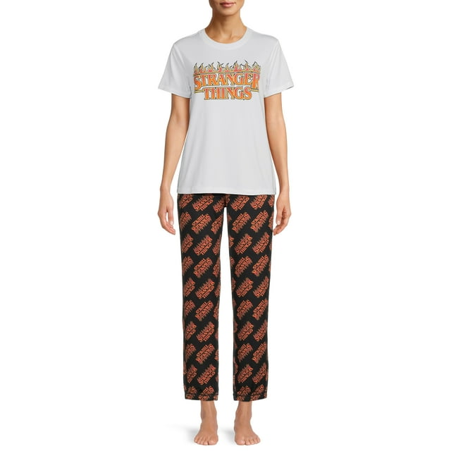 Stranger Things Women's and Women's Plus Short Sleeve Top and Sleep ...