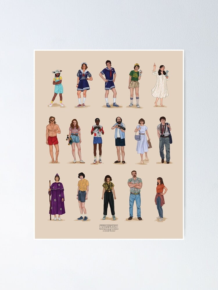 Stranger Things lineup Fashion Art Decor Frame - Walmart.com