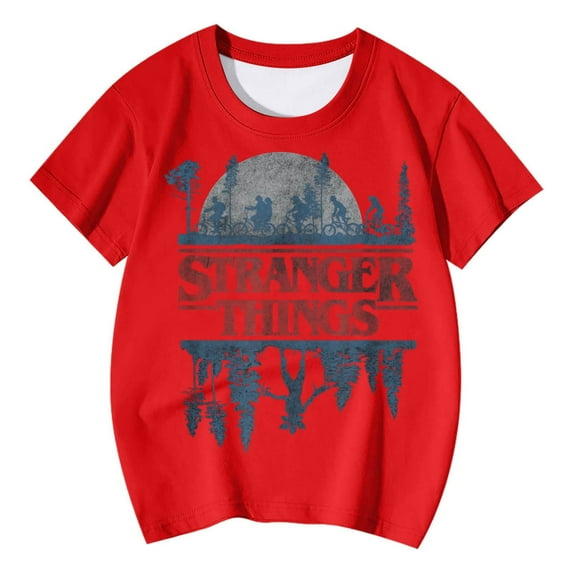 Stranger`things Cool Graphic Print Boys Girls Short Sleeve Tee Youth ...