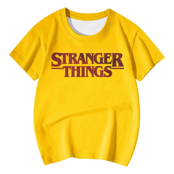 Stranger`things Cool Graphic Print Short Sleeve T-Shirt For Boys And ...