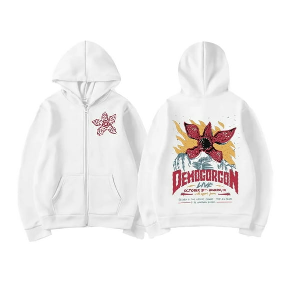 Stranger`things Retro Video Game Themed Demogorgon Kids Hooded Zip Up ...