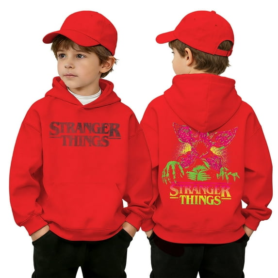 Stranger`things Retro Video Game Themed Demogorgon Kids Pullover Hoodie ...