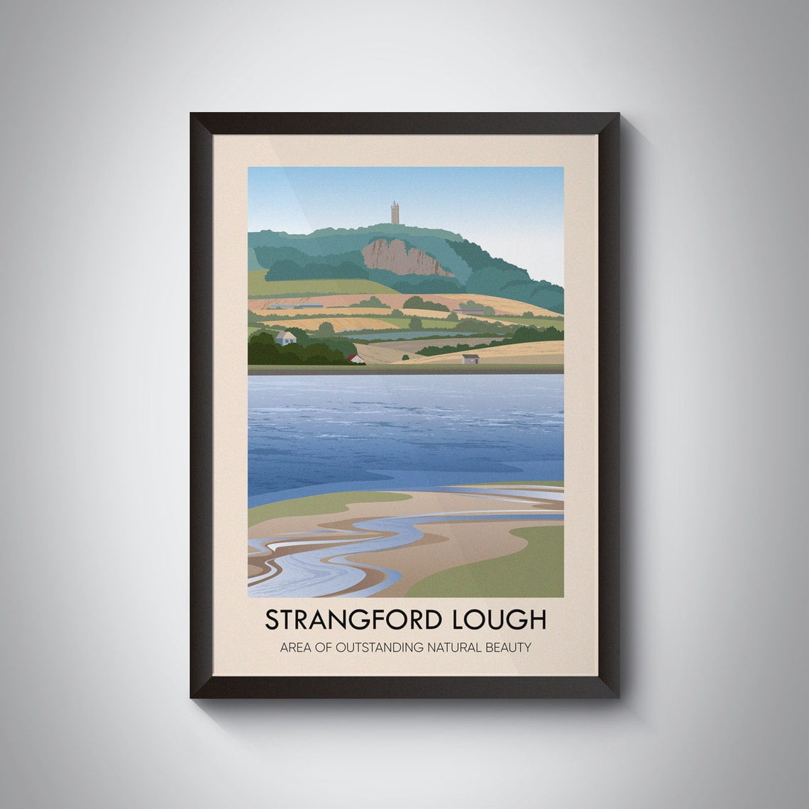 Strangford Lough Aonb Travel Poster, Northern Ireland, Lecale Coast ...