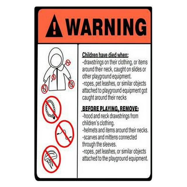 Strangulation Warning Label - Walmart.com