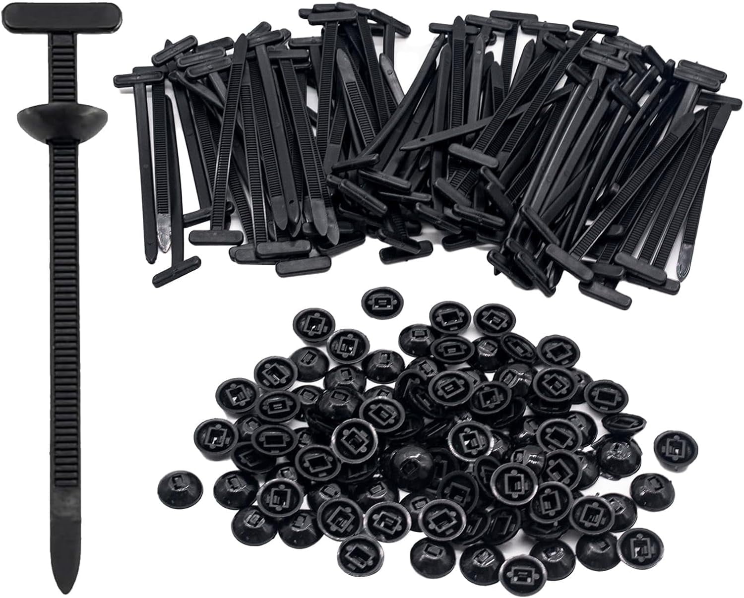 Strap Style Buckle Zip Tie, 100 Pcs Nylon Universal Cable Ties for ...