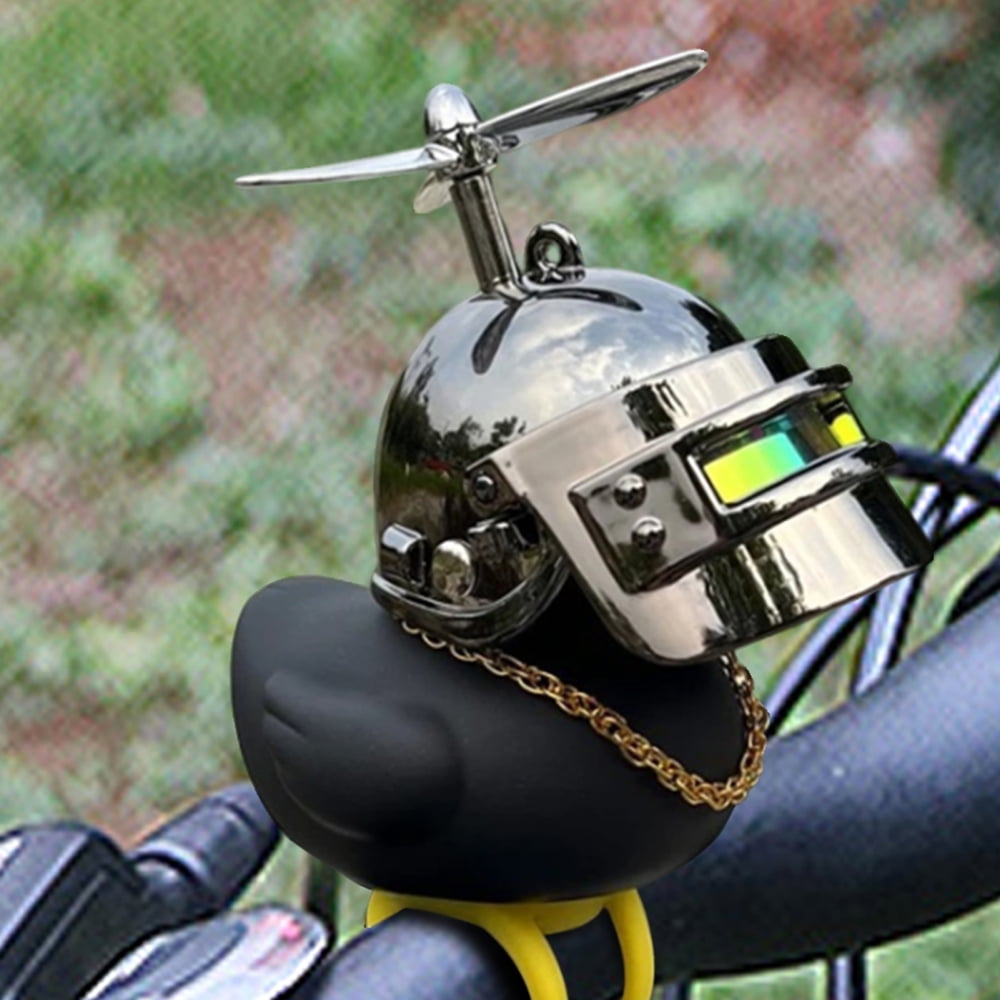 Strap type Motorcycle Handlebar Duck Ornament With Helmet Propeller ...