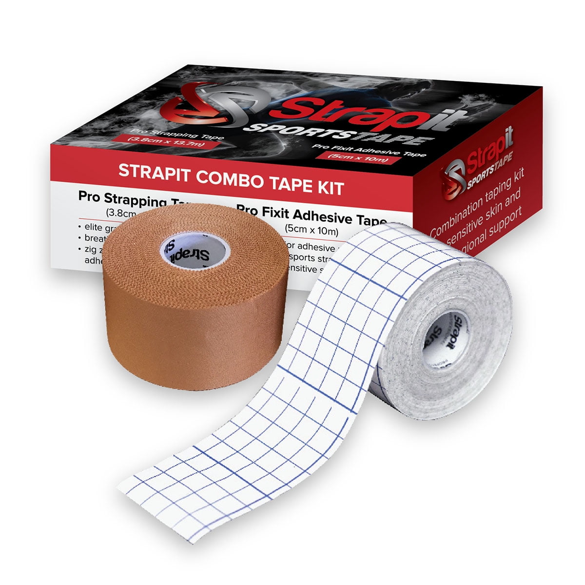 Strapit Combo Pack, Professional Strapping kit, Sportstape and Fixit ...