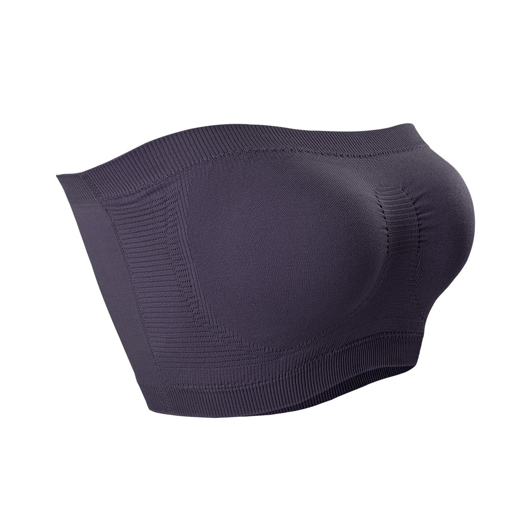 Strapless Bandeau Bra, Seamless Bralettes Stretchy Non Padded Bandeau ...