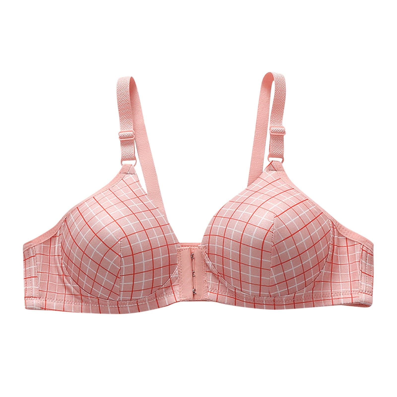 Strapless Bandeau Bra, Women's Lattice Thin Front Buckle Adjustment ...