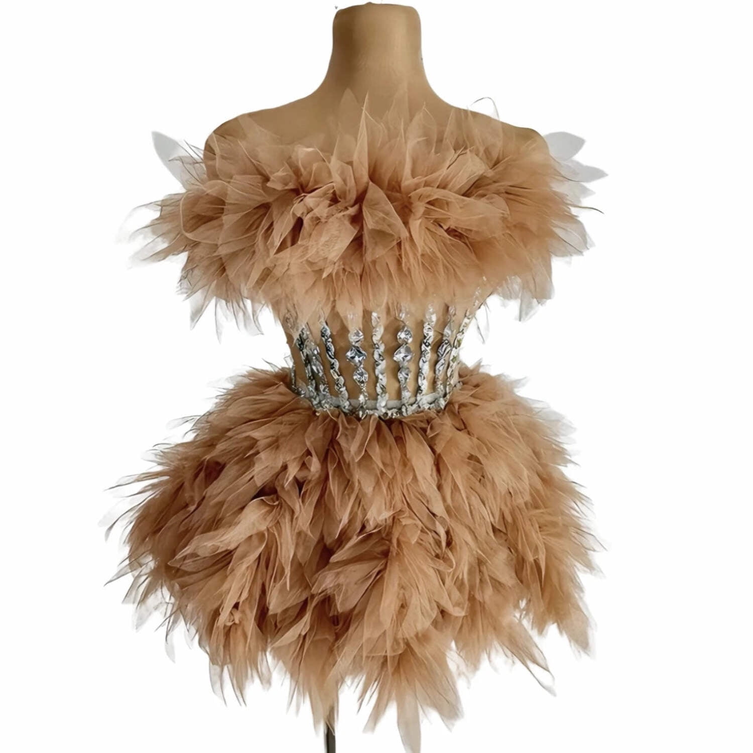 Strapless Mini Sheath Two-Pieces Set Birthday Evening Party Dress Bar ...