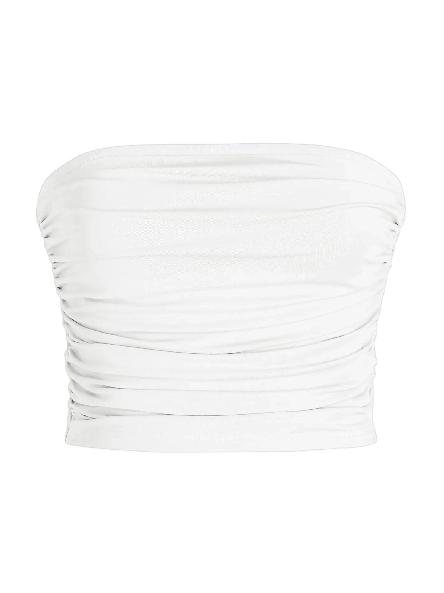 Strapless Ruffle Drape Crop Top - Walmart.com