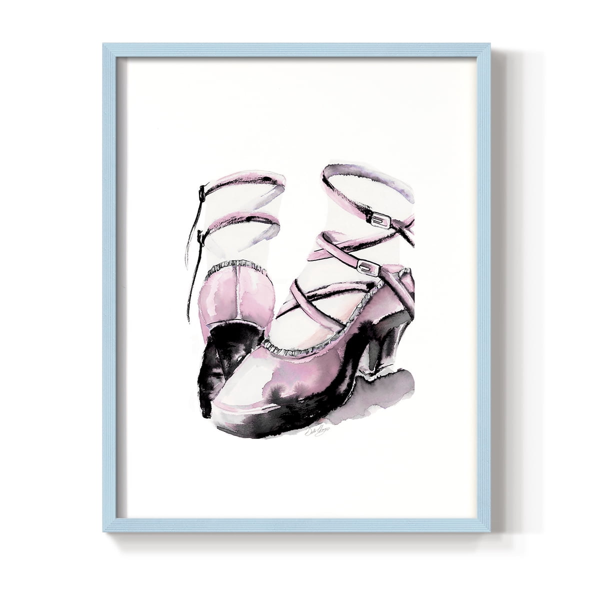 Strappy Platform in Paper Solid Wood 11 x 14 Framed Print - Walmart.com