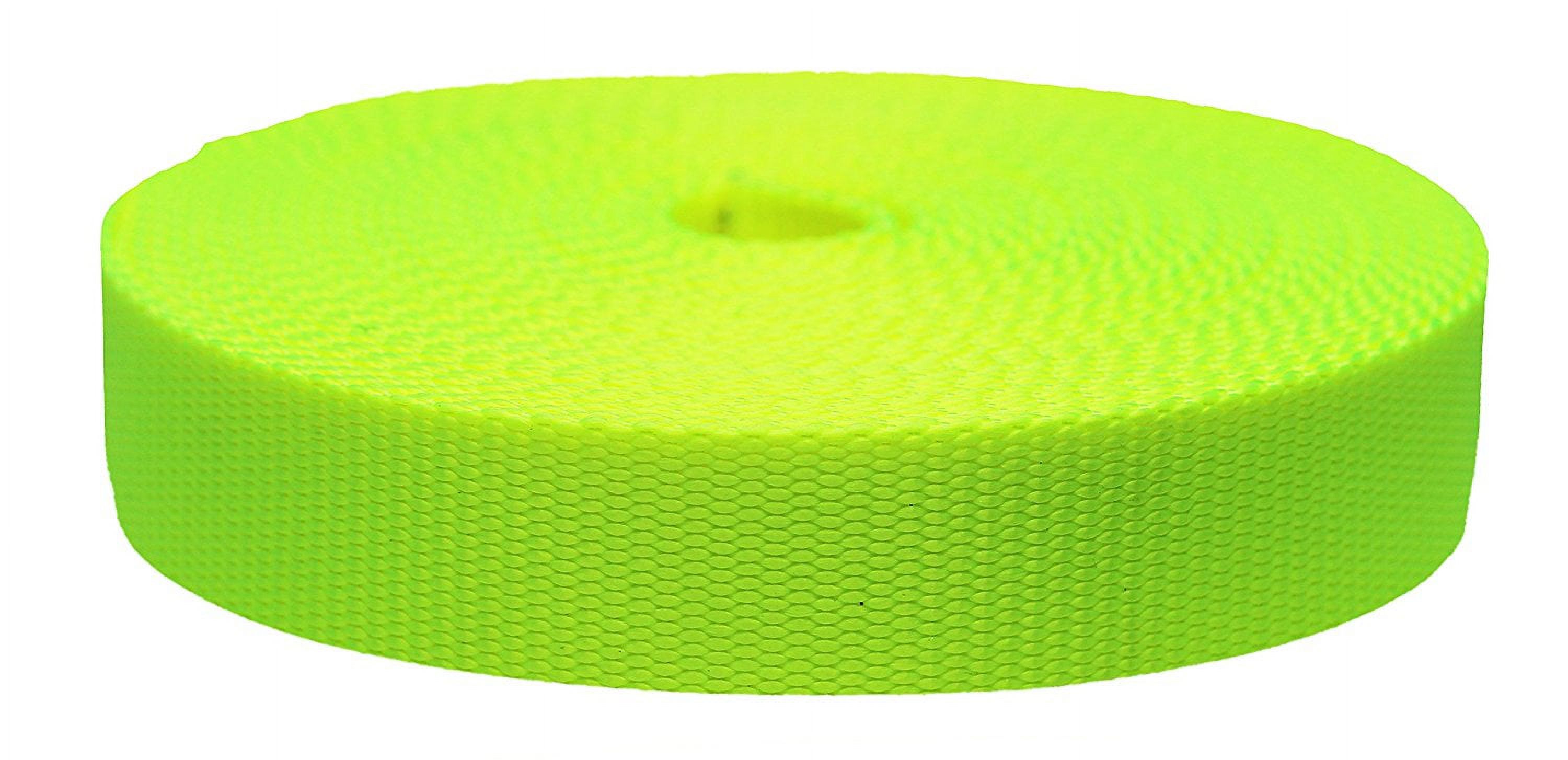 Strapworks 1.5 Inch x 20 Yard Flat Nylon Webbing Strap, Hot Yellow ...