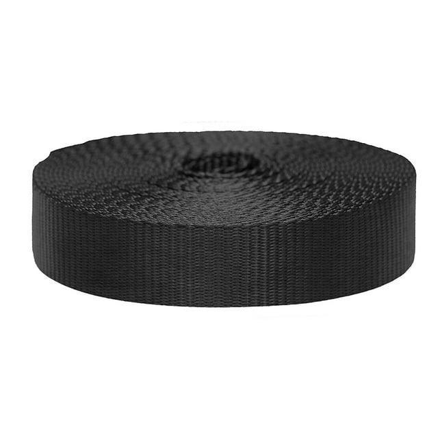 Strapworks 1 Inch x 20 Yard Flat Nylon Webbing Strap, Black - Walmart.com
