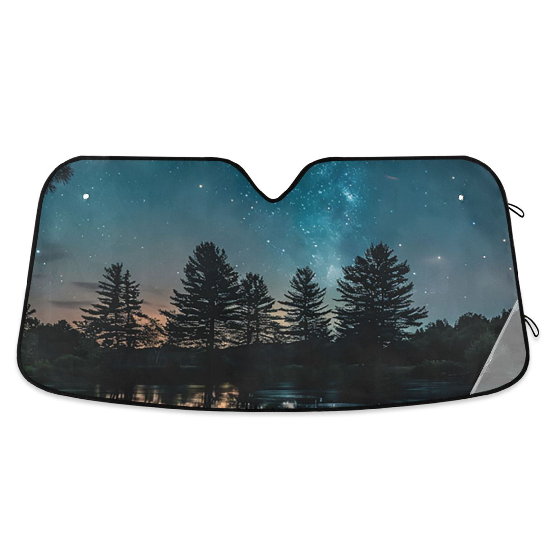 Strarry Sky Lake Car Windshield Sun Shade Reflector Sunshade Foldable ...