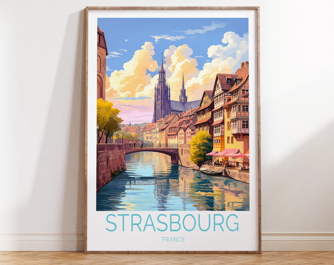 Strasbourg France Travel Poster Strasbourg Travel Poster, France Travel ...