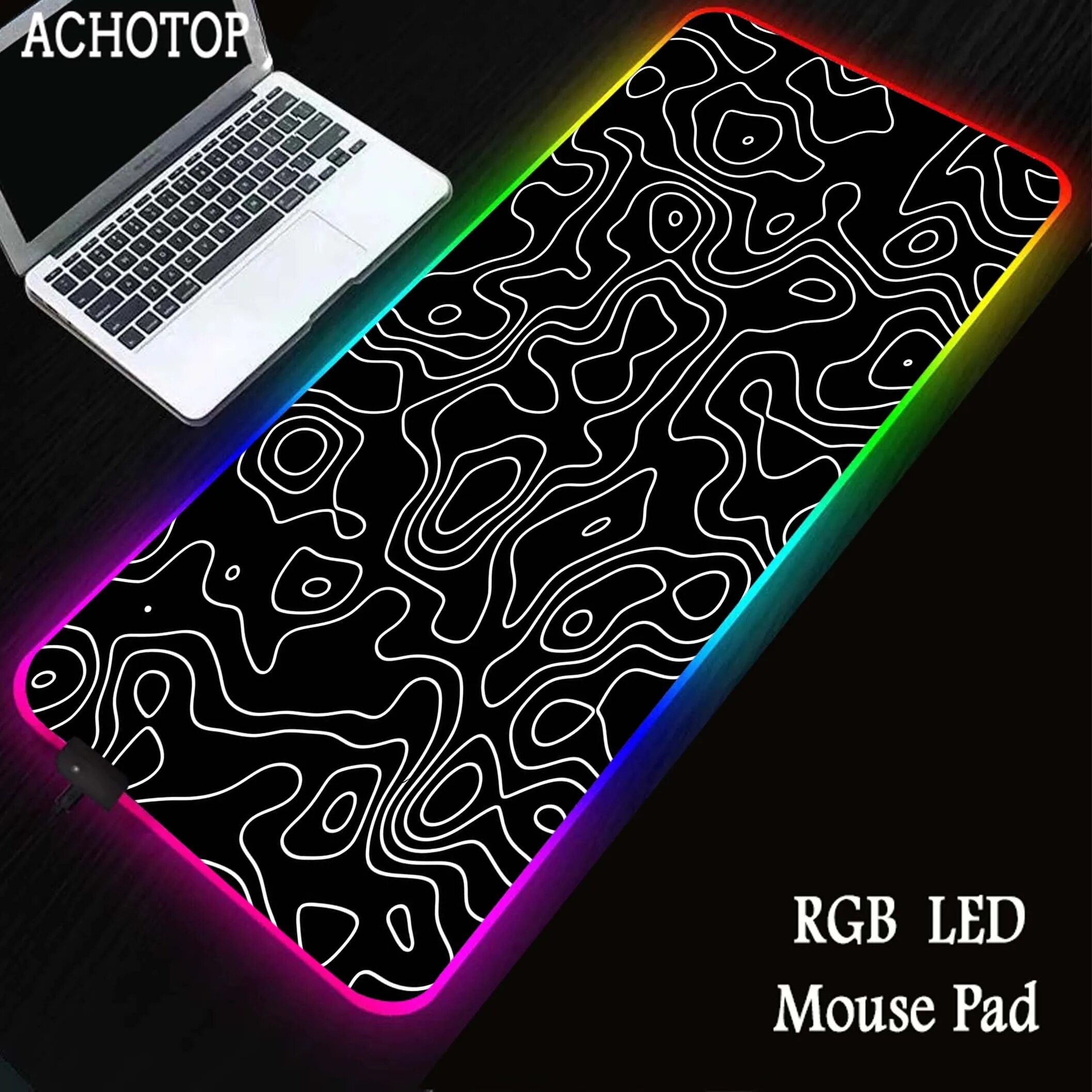 Strata Liquid RGB Large Mouse PadTable Carpet Rubber Desk Mat Pc Gamer ...