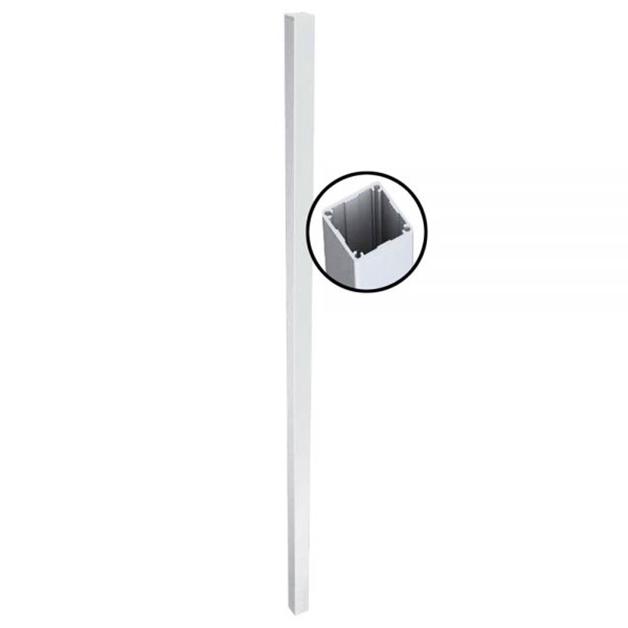 Stratco Quick Screen 95 Inch 1 Way Aluminum Fence Post, White (2 Pack ...