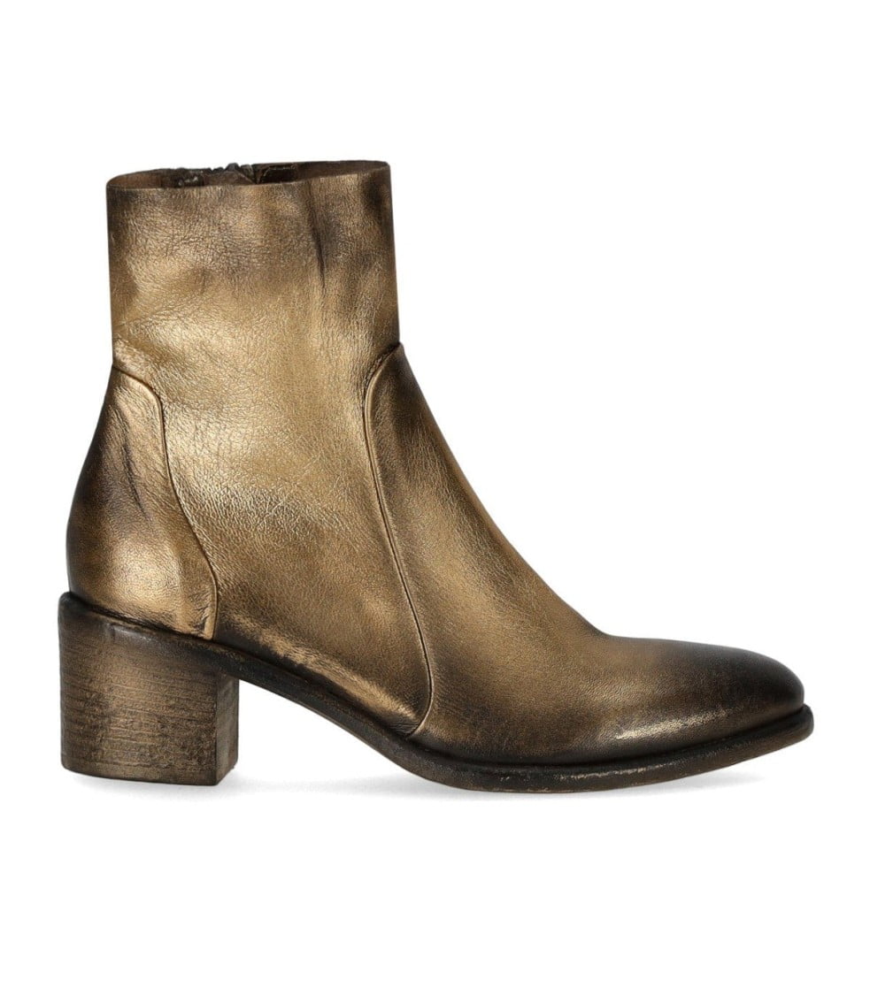 Strategia Gemma Gold Heeled Ankle Boot Gold (Women's) - Walmart.com