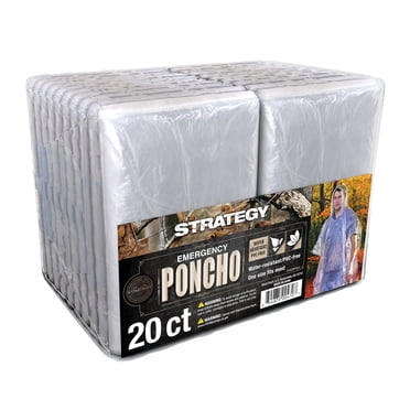 Better Office Products Disposable Clear Rain Ponchos with Hood for ...