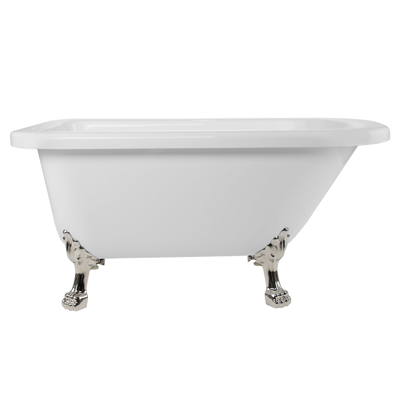 Stratford 60 Inch Acrylic Classic Clawfoot Tub - Rim Faucet Drillings ...