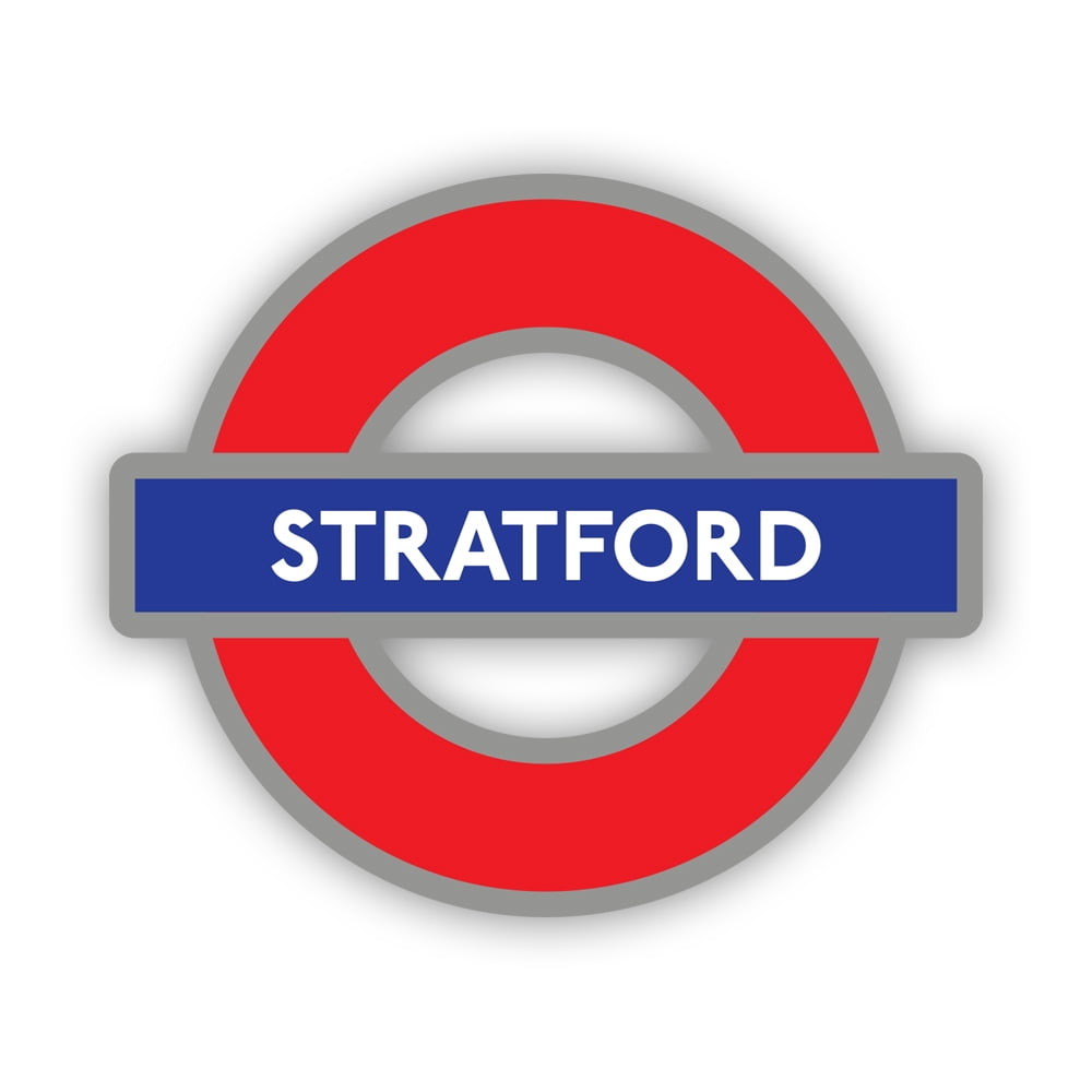 Stratford Tube Sign Roundel Sticker Decal - Self Adhesive Vinyl - Weatherproof - Made in USA ...