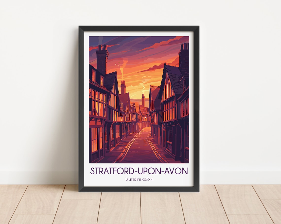 Stratford-upon-Avon Poster United Kingdom Scenic Art Print, Unframed ...