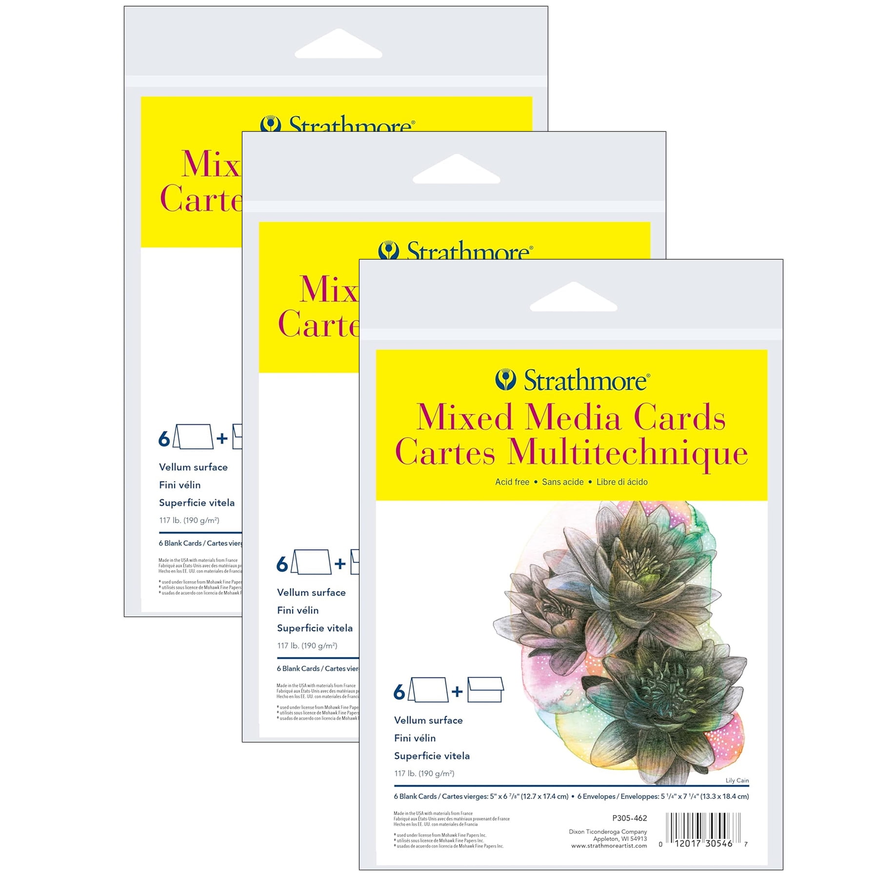 Strathmore 300 Series Mixed Media Cards & Envelopes, Full Size, 5x6.875 ...