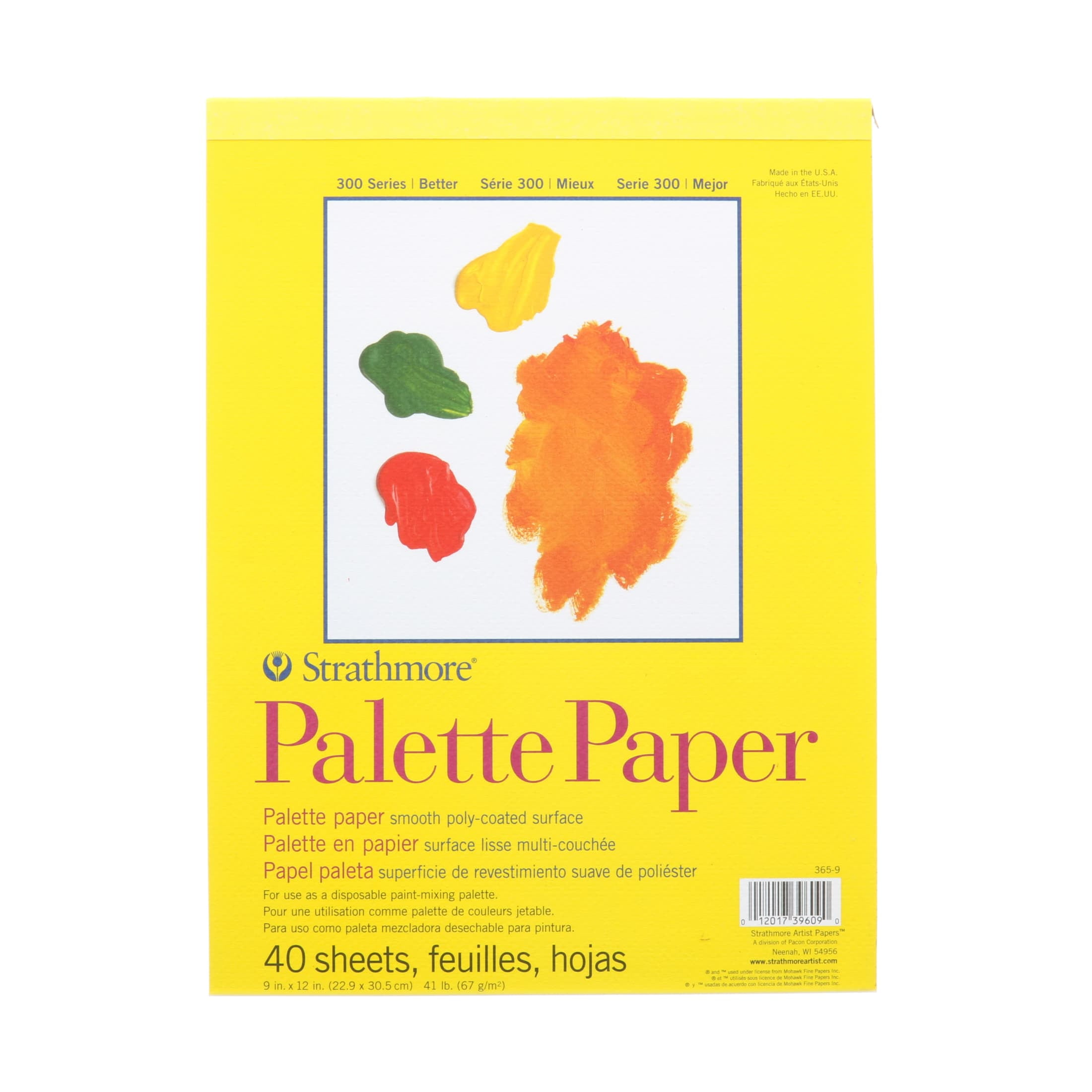 Strathmore, Palette Paper Pad, 9x12 inches, Tape Bound, 40 Sheets ...