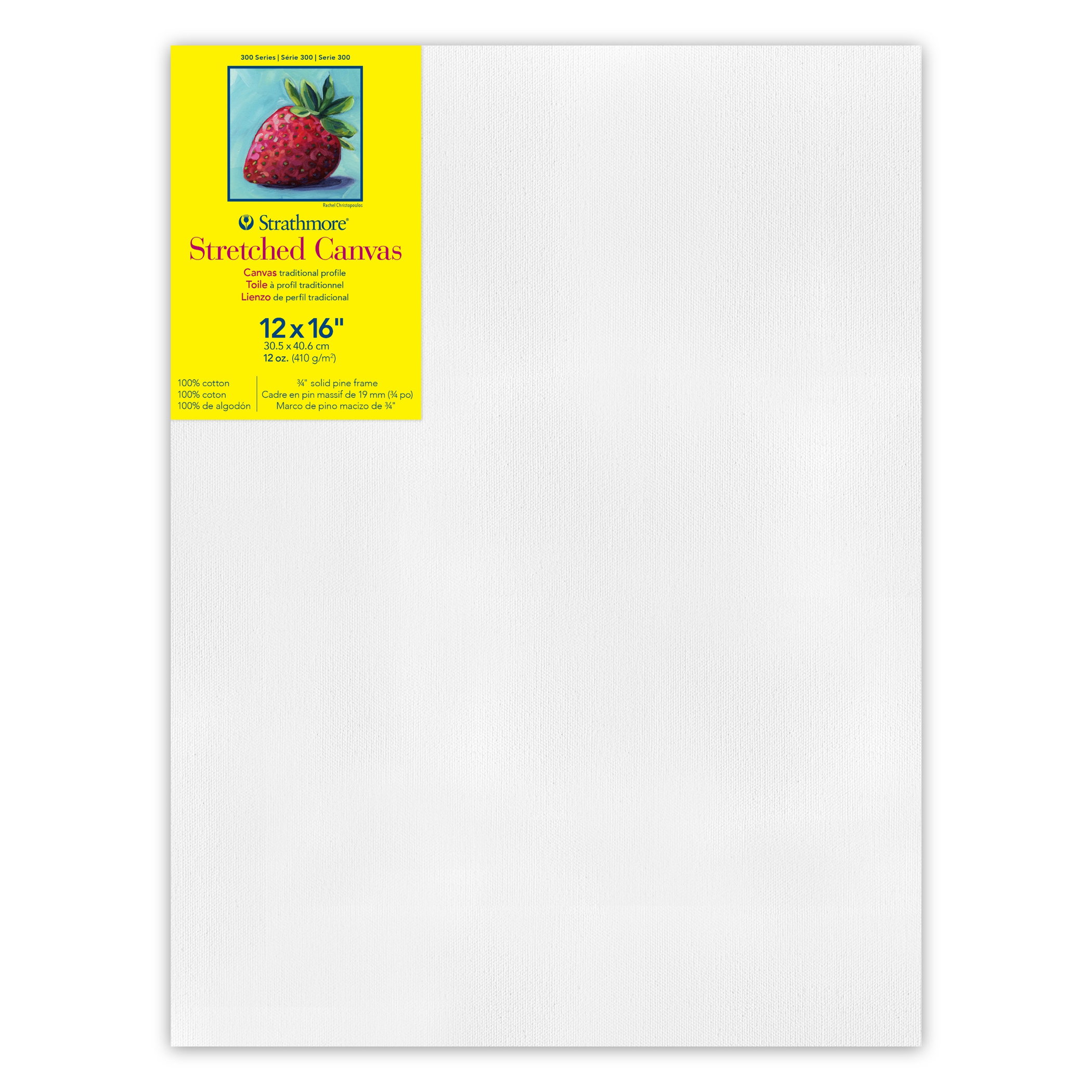 Strathmore 300 Series Traditional Stretched Canvas, 12x16 inch ...