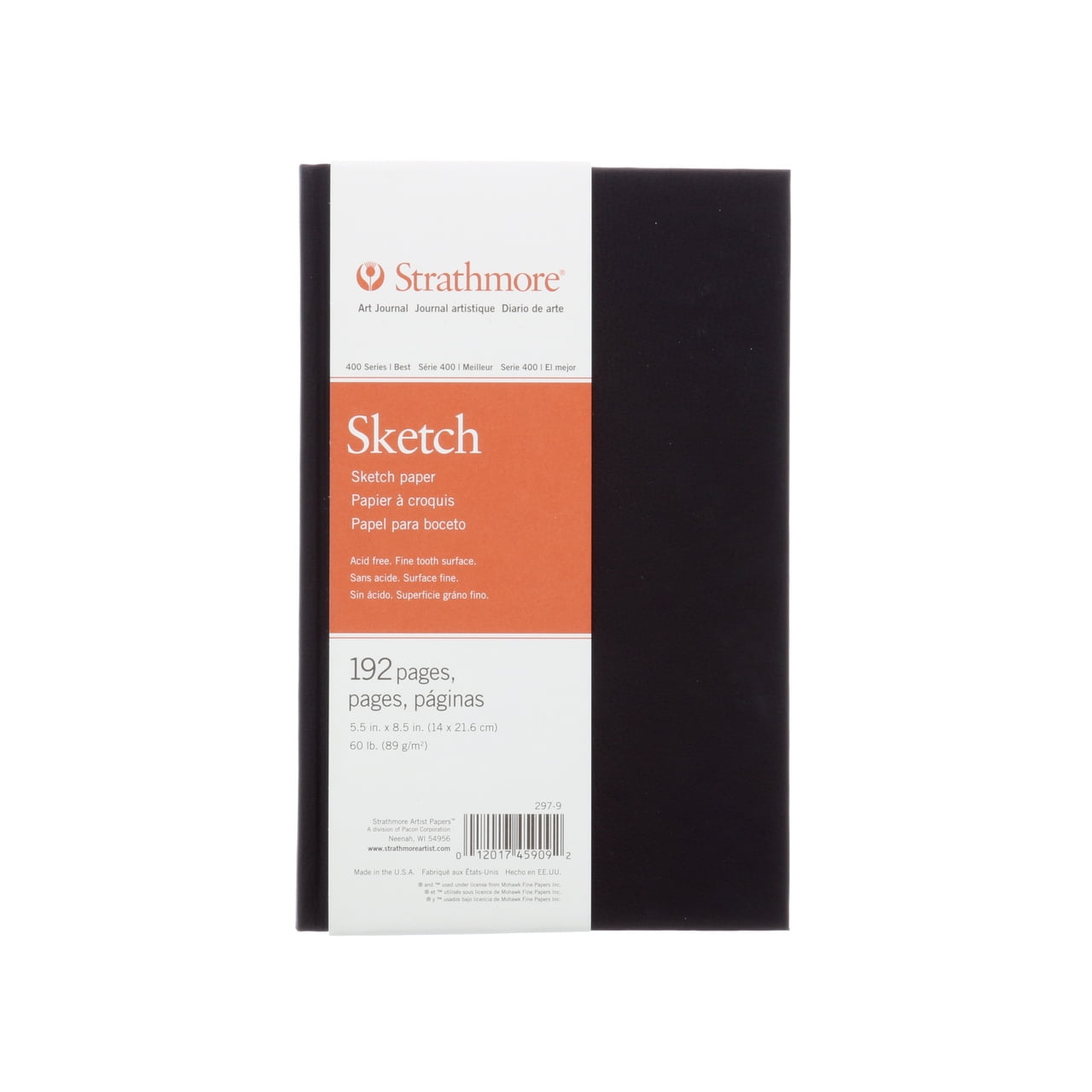 Strathmore Hardbound Sketchbook, 5in x 8in, 60 lb. 192 Pages Hard Bound ...