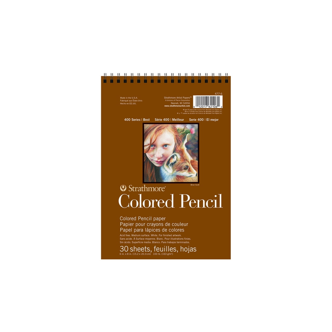 Strathmore 6" x 8" Wire Bound Colored Pencil Pad - Walmart.com