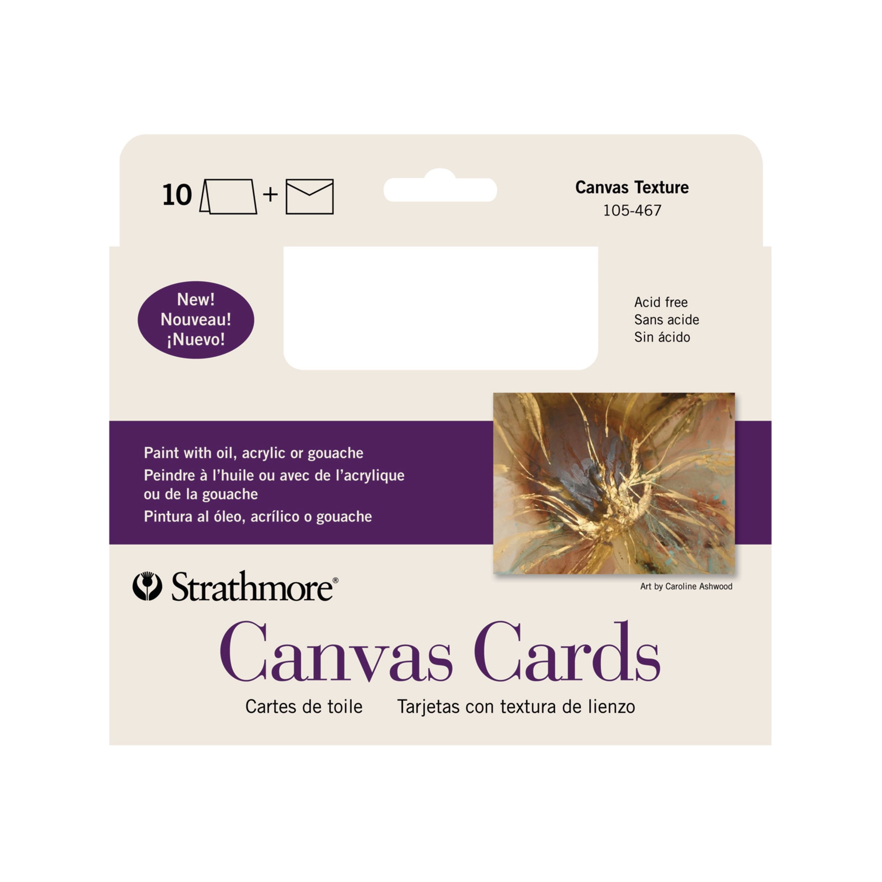 Strathmore Canvas Fine Art Cards, 5" x 7", 10/Pkg. - Walmart.com