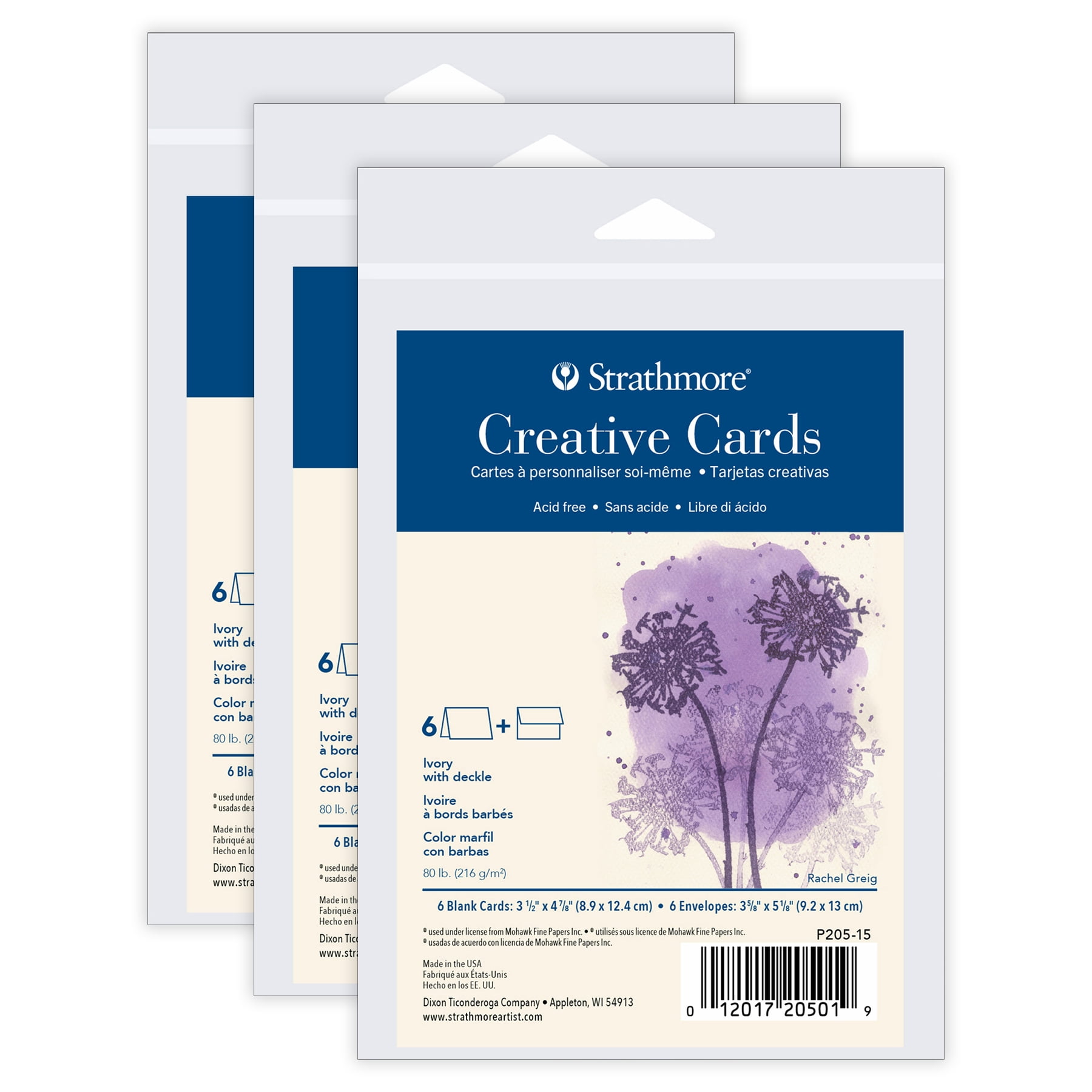 Strathmore Creative Cards & Envelopes, Ivory with Deckle Edge ...