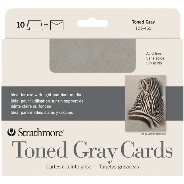 Strathmore Creative Cards, Full Size, Gray 10/Pkg. - Walmart.com