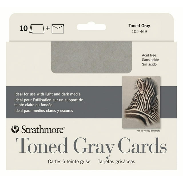 Strathmore Creative Cards, Full Size, Gray 10/Pkg. - Walmart.com