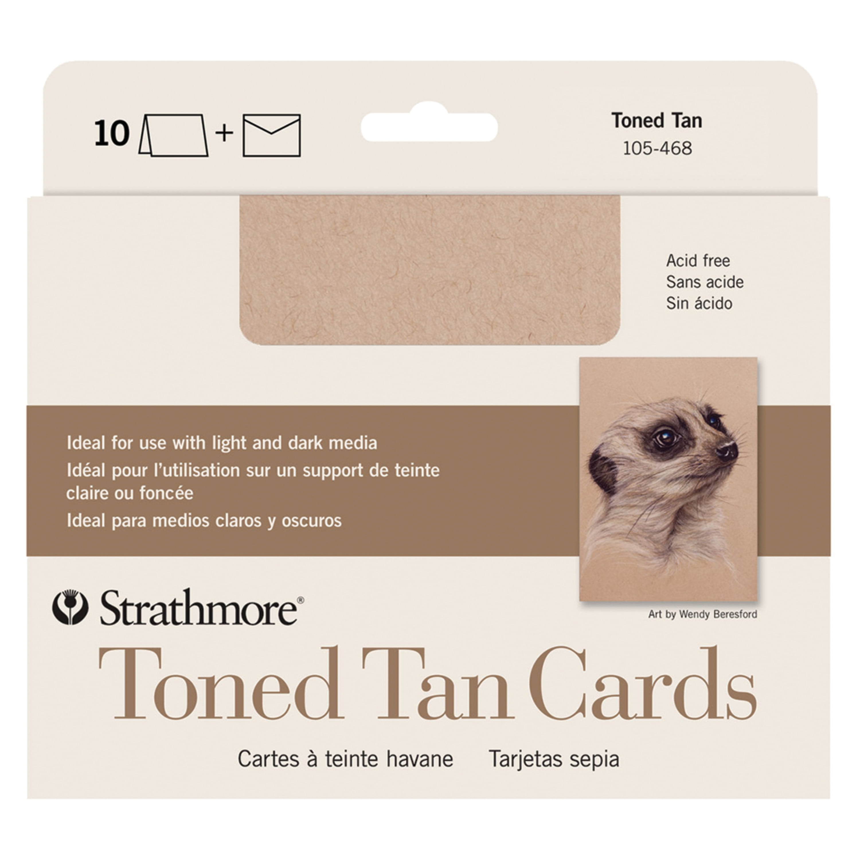 Strathmore Creative Cards, Full Size, Tan 10/Pkg. - Walmart.com