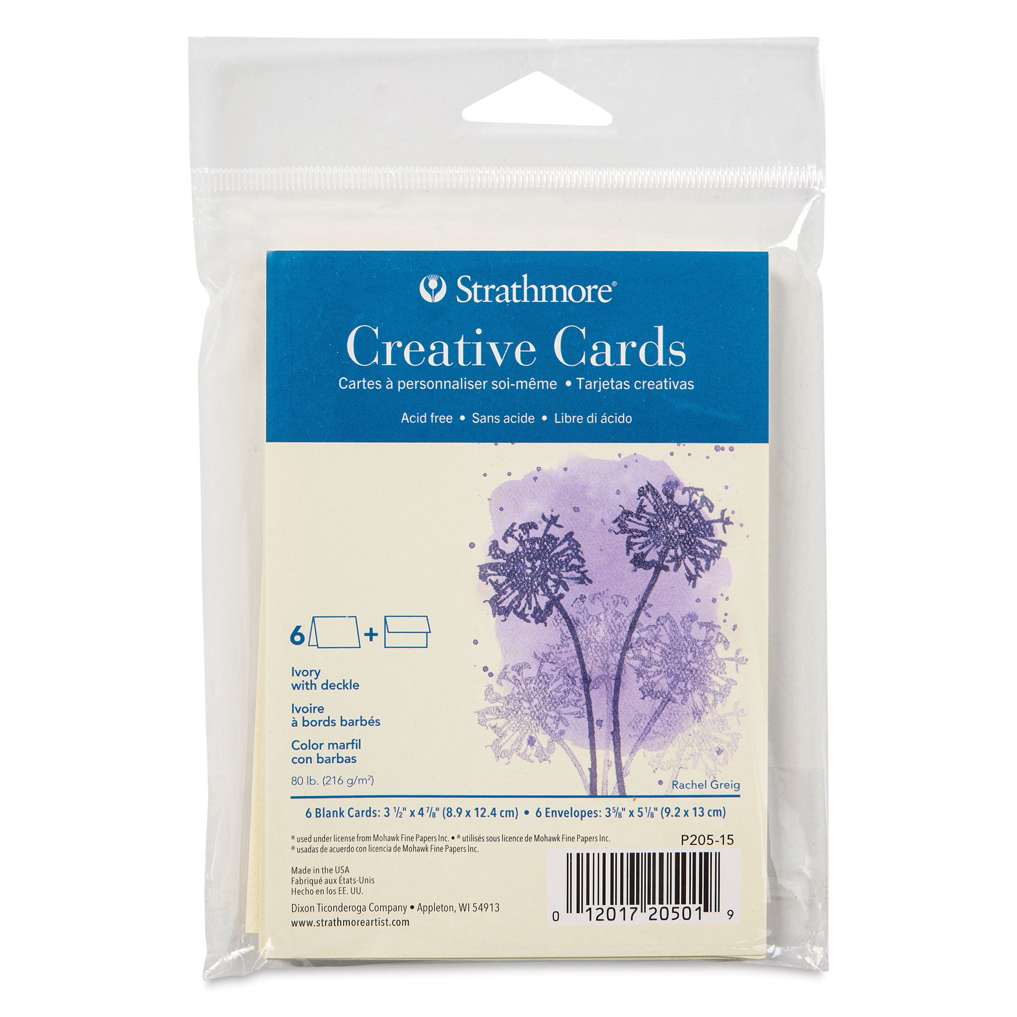 Strathmore Creative Cards and Envelopes - Full Size, Ivory with Deckle ...
