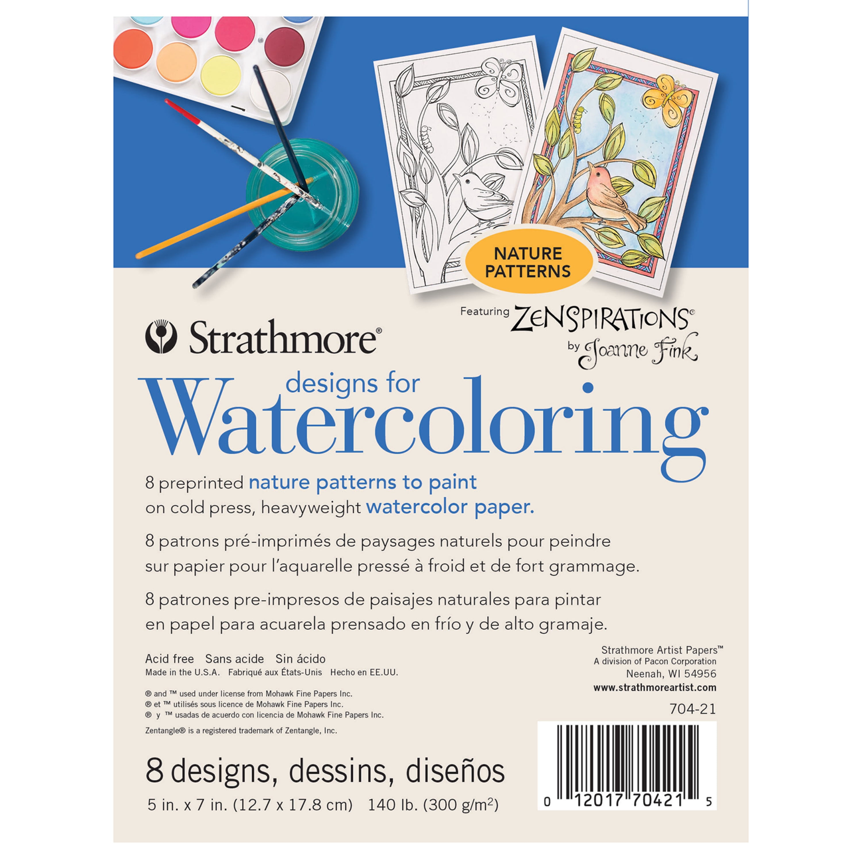 Strathmore Designs for Watercoloring Pad, 5" x 7", Nature - Walmart.com