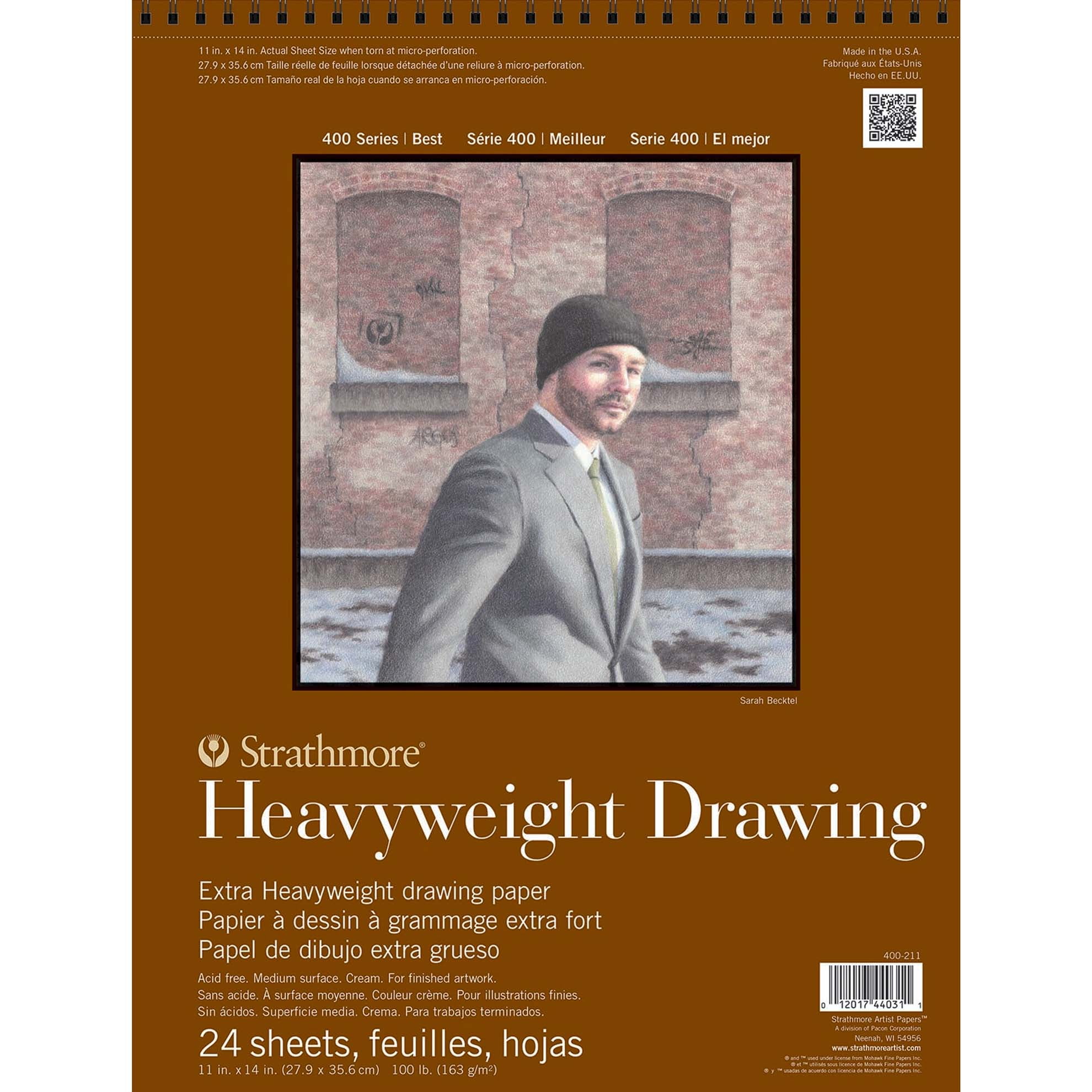 Strathmore 400 Series Drawing Paper Pad, Heavyweight, Top Wire Binding ...
