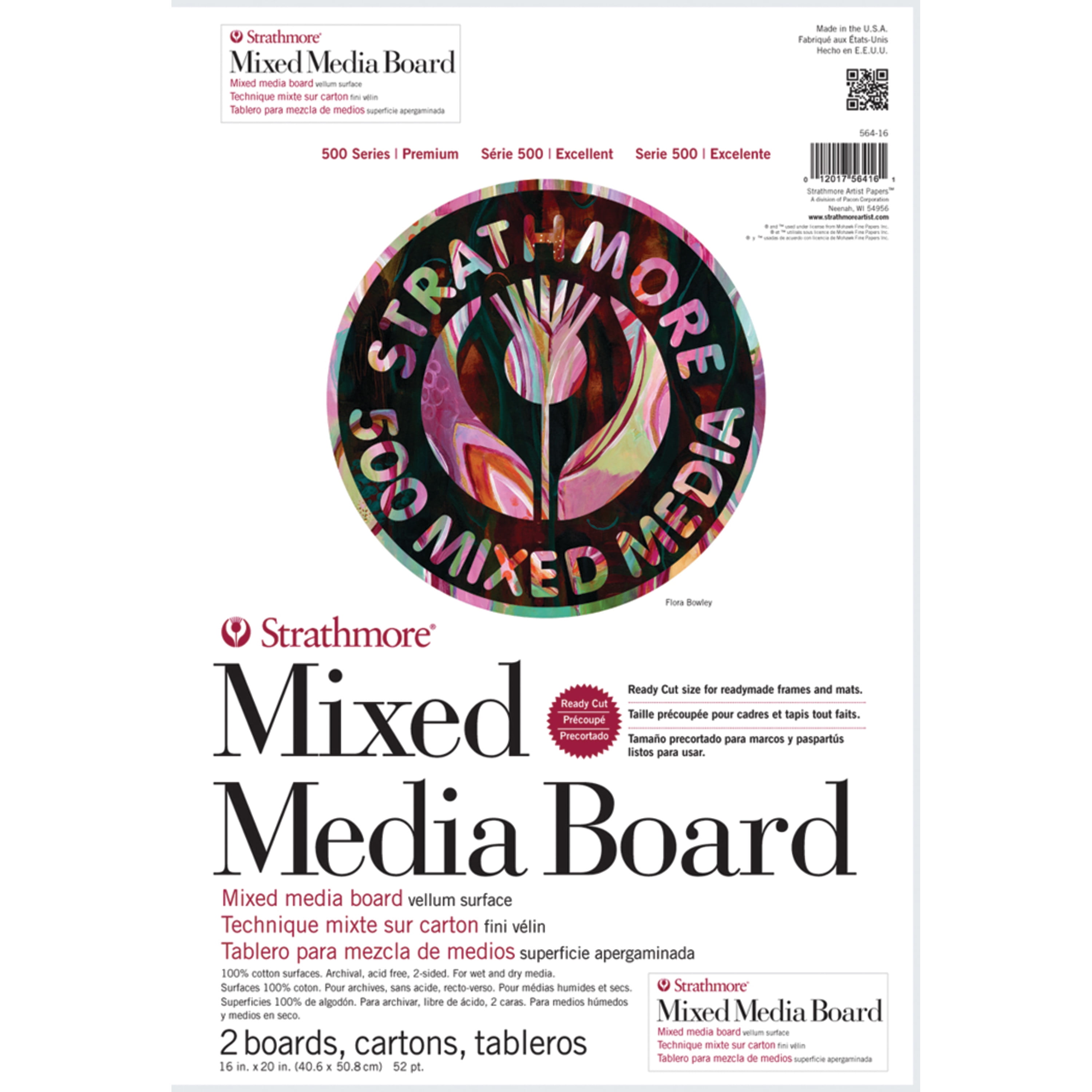 Strathmore Mixed Media Board 500 Series, 16" x 20", 2/Pkg. - Walmart.com