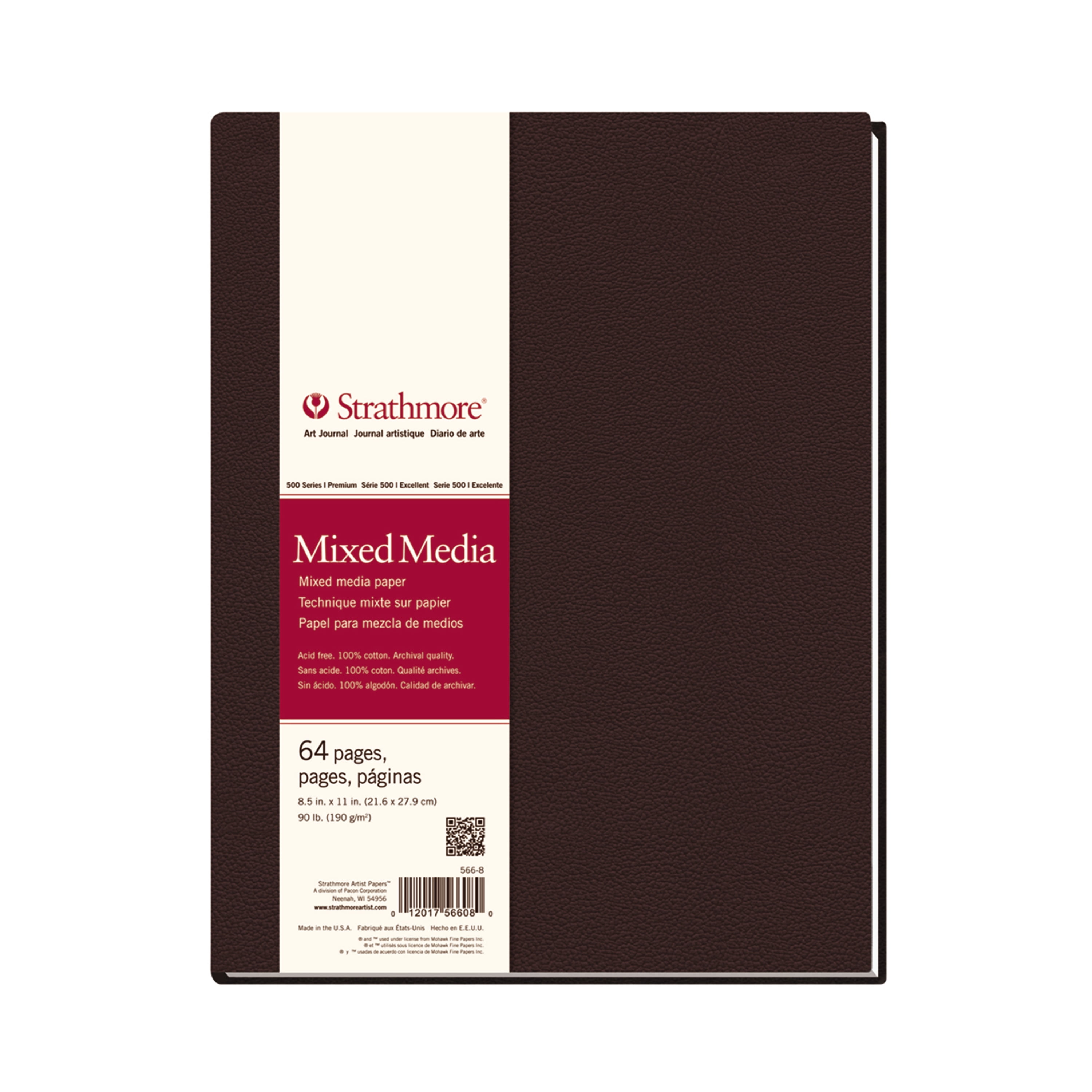 Strathmore Mixed Media Hard-Bound Art Journal, 500 Series, 8.5" x 11 ...