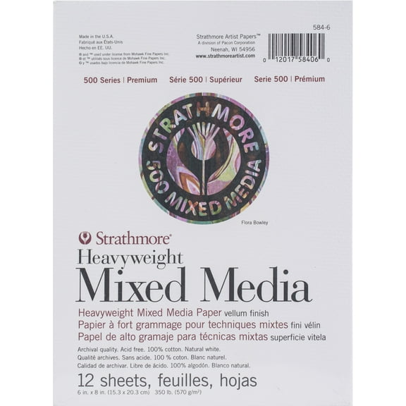 Strathmore Mixed Media Paper Pad, 400 Series, 18" x 24", 15 Sheets ...