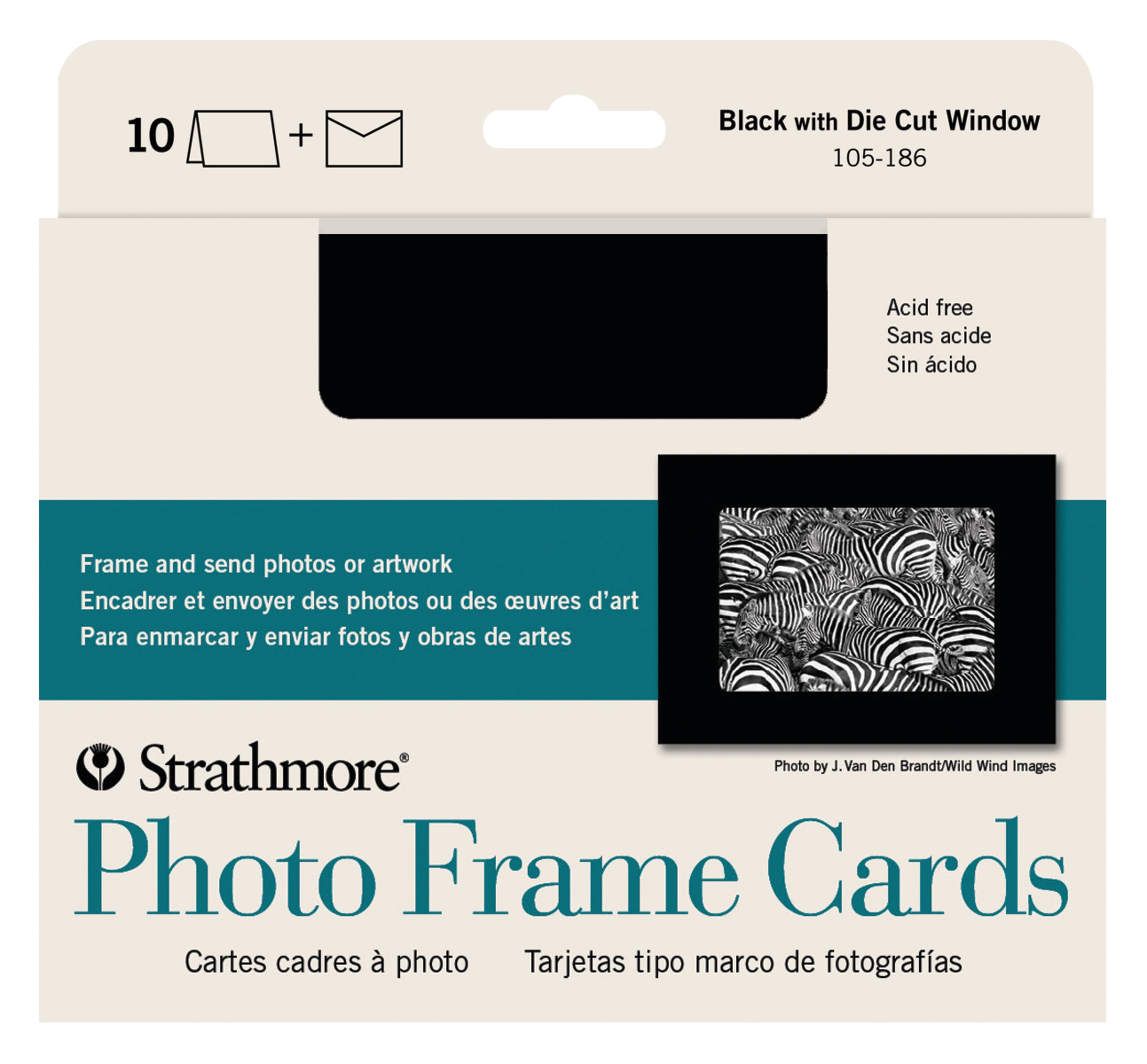 Strathmore Photo Frame Cards, 5" x 7", Black, 10/Pkg. - Walmart.com