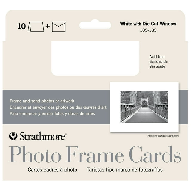 Strathmore Photo Frame Cards, 5" x 7", White, 10/Pkg. - Walmart.com