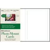 Strathmore Photo Mount Cards, 5in x 7in, White Classic Embossed, 100 ...