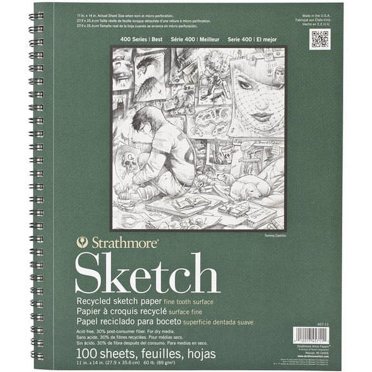 Strathmore Sketch Paper Pad, 400 Series, 11" x 14", 50 Sheets - Walmart.com