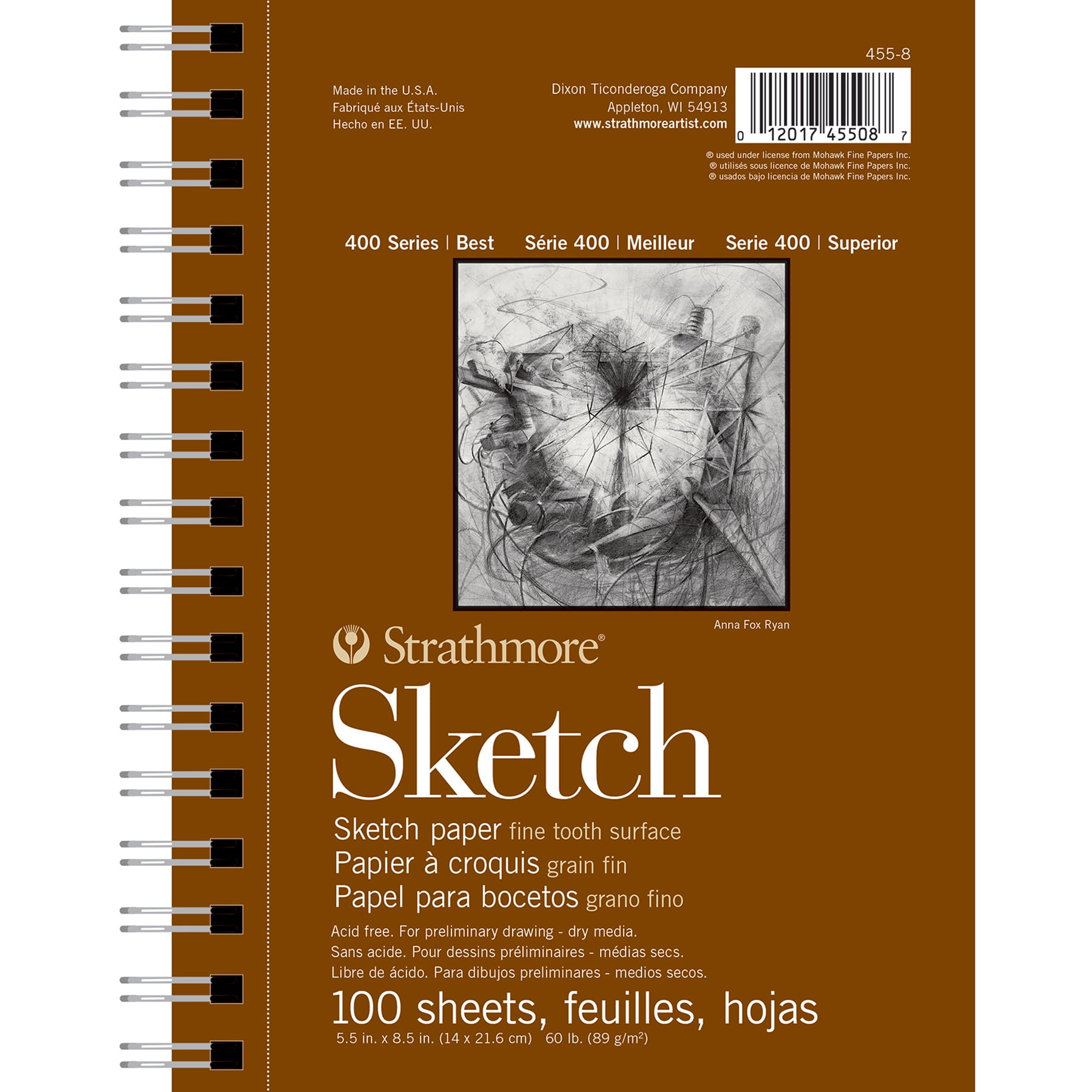 Strathmore Sketch Paper Pad, 400 Series, 100 Sheets, 5.5 in x 8.5 in ...